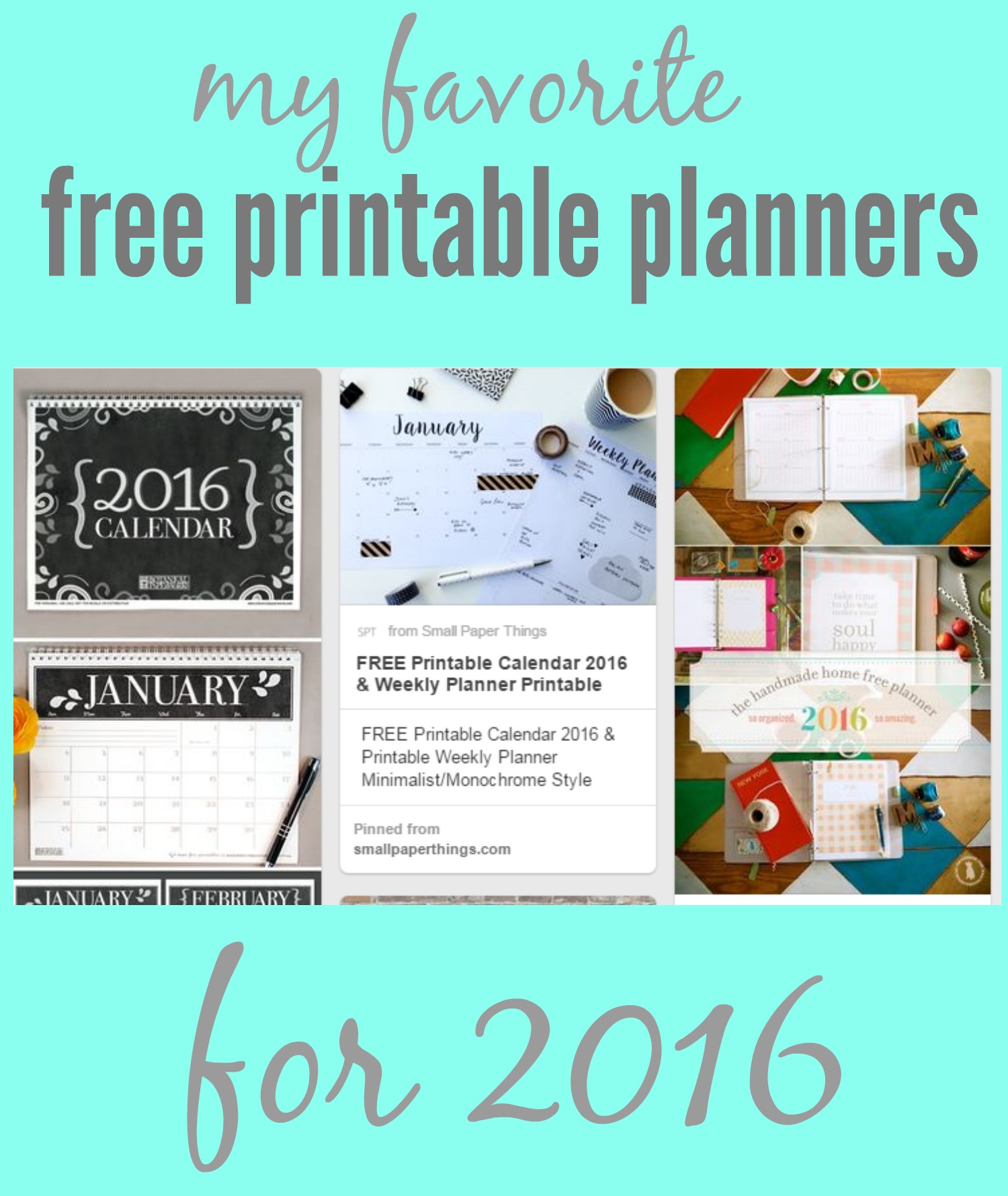 Free Printable Planners for 2016 – Come Home For Comfort