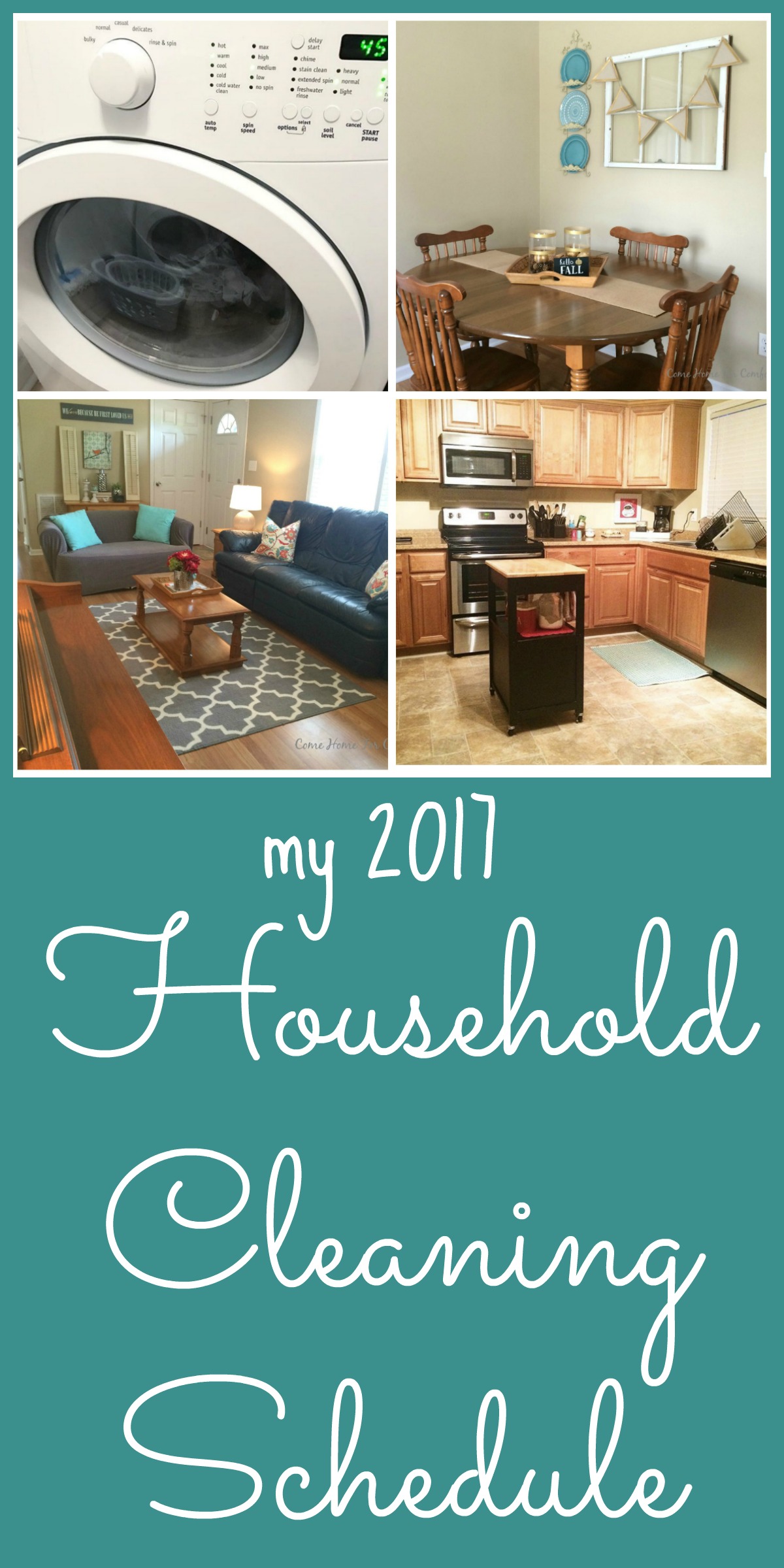 My 2017 Household Cleaning Schedule – Come Home For Comfort