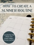 How To Create A Summer Routine – Come Home For Comfort