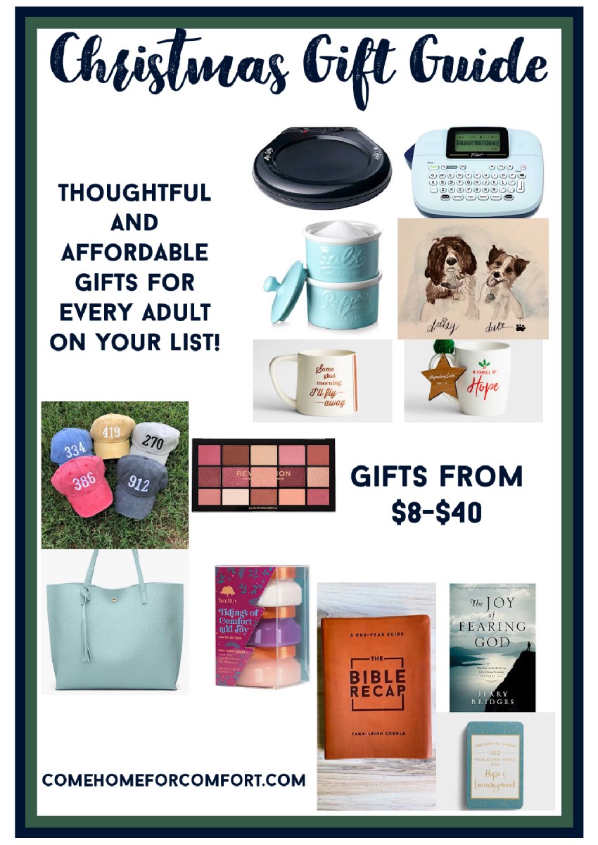 Budget Friendly Christmas Gift Guide: $8-$40 – Come Home For Comfort