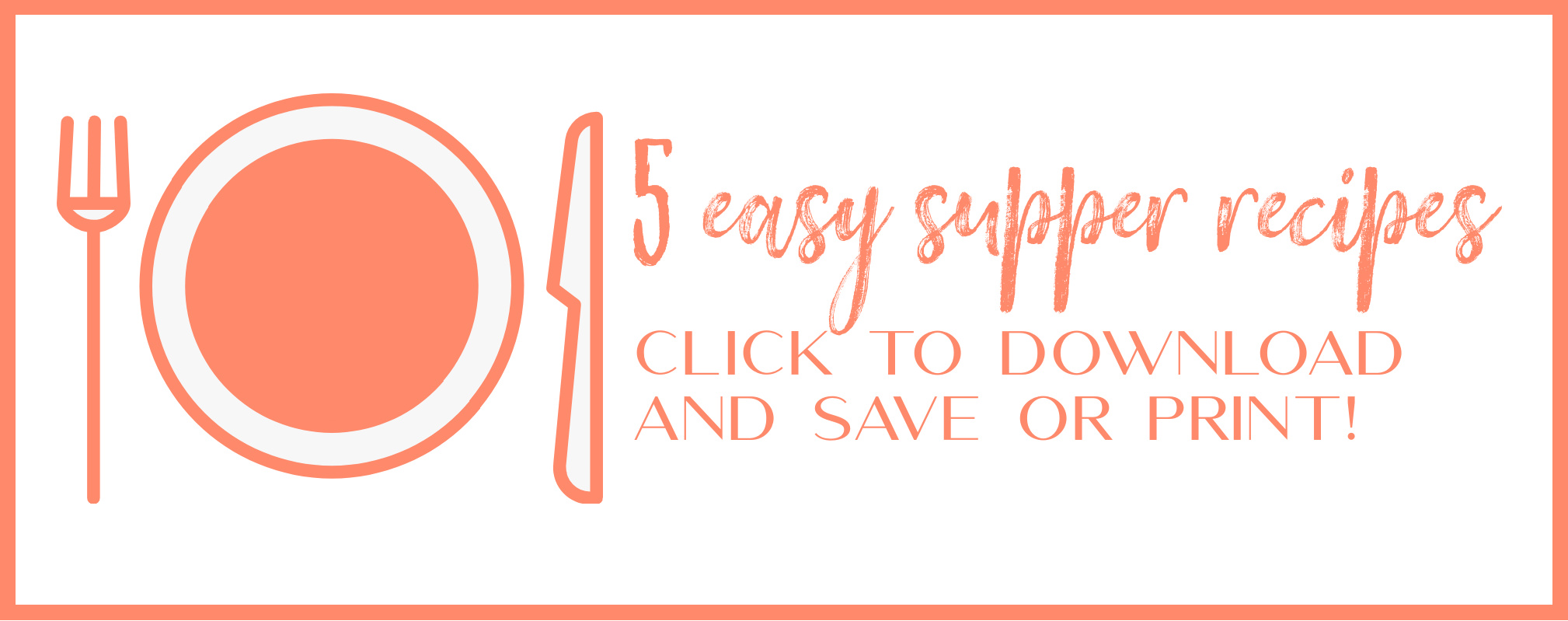 5 Easy Supper Recipes – Come Home For Comfort