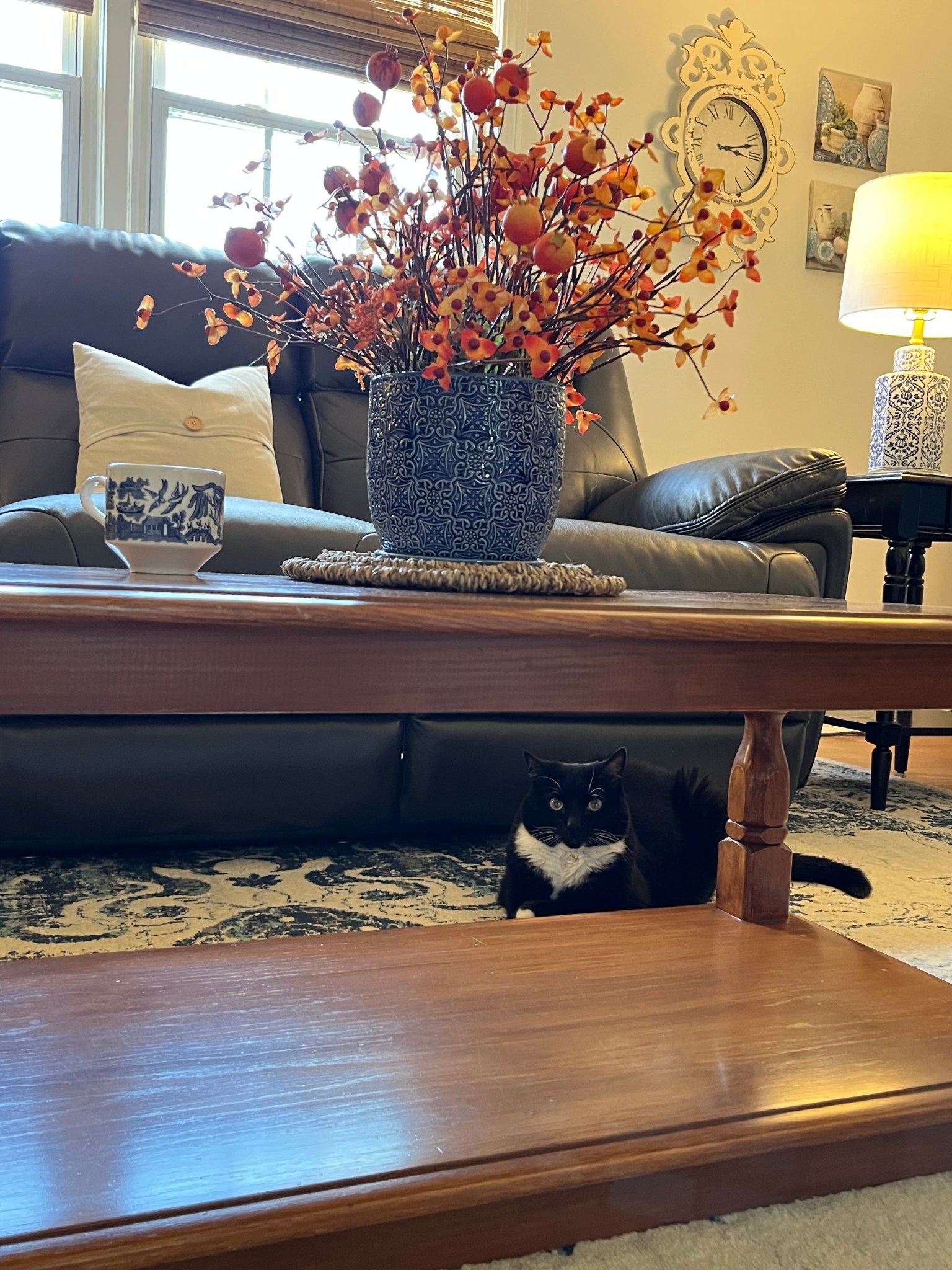 Fall Decor 2022: Blue and White with Pops of Orange – Come Home For Comfort